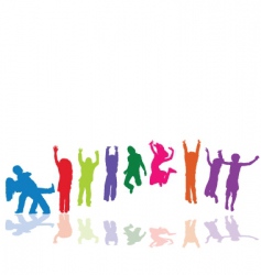 Happy kids playing vector by sbego - Image #677004 - VectorStock