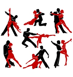 Silhouettes of the ballroom dancers vector by huhulin - Image #1021566 ...