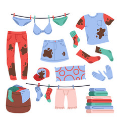 Dirty and clean Royalty Free Vector Image - VectorStock