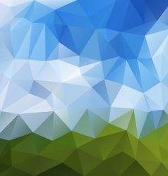 Blue green emerald polygon triangular pattern Vector Image