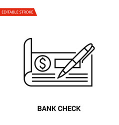 Template blank bank check Royalty Free Vector Image