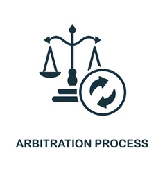 Arbitration process icon simple from digital law Vector Image