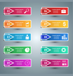 Infographic design list of 10 items Royalty Free Vector