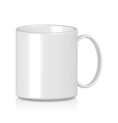 Cup coffee isolated on white Royalty Free Vector Image