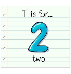 Flashcard letter t is for towel Royalty Free Vector Image