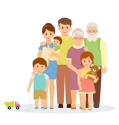 Cartoon family portrait Royalty Free Vector Image