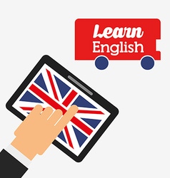 Learn english online icon Royalty Free Vector Image