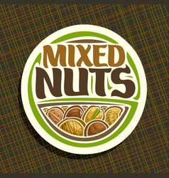 Logo for peanut nuts Royalty Free Vector Image