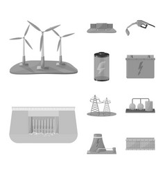 Renewable and non-renewable energy sources poster Vector Image
