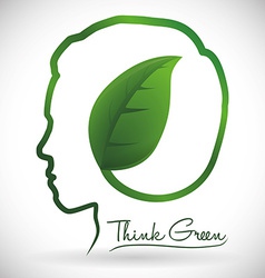 Think green design Royalty Free Vector Image - VectorStock