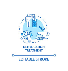 Dehydration treatment concept icon restore water Vector Image