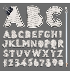 Ransom note 3- cut paper letters numbers Vector Image
