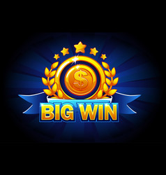 Winner gold star with red ribbon app banner Vector Image