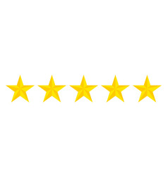 Five 5 star rank sign Royalty Free Vector Image