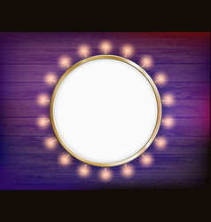 Round retro banner with shining lights Royalty Free Vector