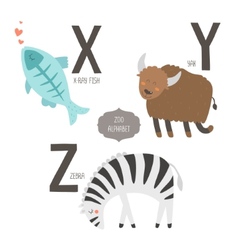 Cute zoo alphabet Royalty Free Vector Image - VectorStock