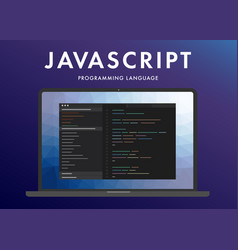 C programming language with script sample Vector Image