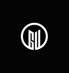 Gu logo monogram with gold colors and shield Vector Image