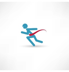 Running man symbol sport and competition concept Vector Image
