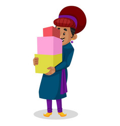 King akbar cartoon character Royalty Free Vector Image