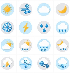 Weather forecast icon set Royalty Free Vector Image