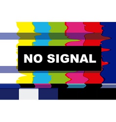 No signal tv color test screen Royalty Free Vector Image