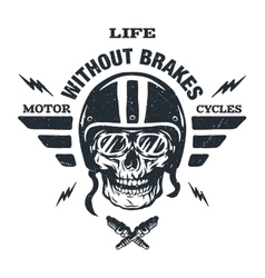 Fighter Pilot Helmet Emblem Royalty Free Vector Image