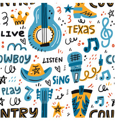 Country music festival retro poster Royalty Free Vector
