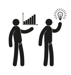 Sixty Percent People Chart Graphic 60 Percentage Vector Image