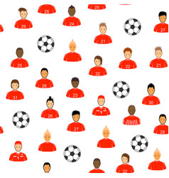 Soccer ball seamless football background pattern Vector Image