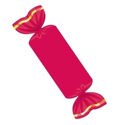 Red square candy or chocolate wrapper mockup 3d Vector Image