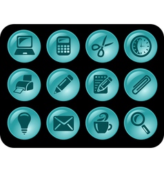 Office icons Royalty Free Vector Image - VectorStock