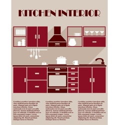 Modern kitchen interior Royalty Free Vector Image
