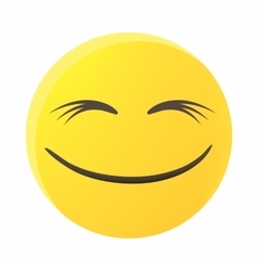 Embarrassed smile emoticon Royalty Free Vector Image