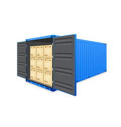 Freight shipping open cargo containers Royalty Free Vector