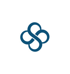 Black infinity crossed lines logo Royalty Free Vector Image