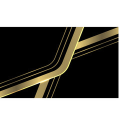 Gold line curve with simple text on black Vector Image