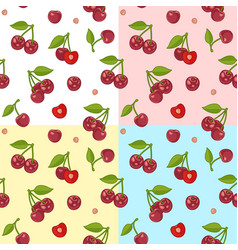 Cherry seamless background Royalty Free Vector Image