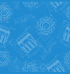 Blue background grid backgrounds engineering Vector Image