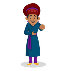 King akbar cartoon character Royalty Free Vector Image