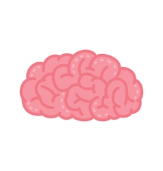 Cartoon pink of the human brain Royalty Free Vector Image