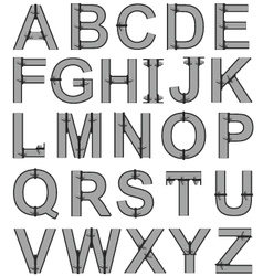 Graffiti font alphabet abc letters Royalty Free Vector Image
