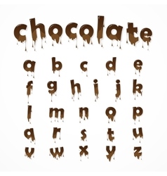 Chocolate pink alphabet Royalty Free Vector Image