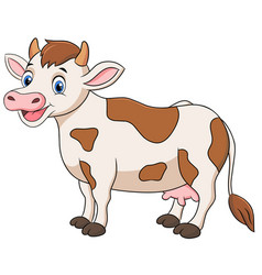 Cute cow cartoon Royalty Free Vector Image - VectorStock