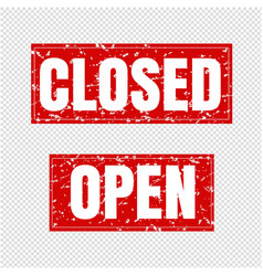 Closed cerrado sign in white and red Royalty Free Vector