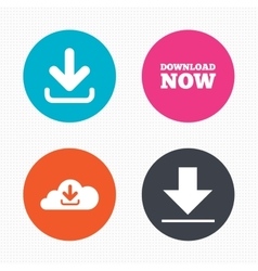 Download now signs upload from cloud icon vector