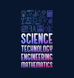 Science technology engineering art and math Vector Image