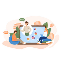 Education concept with scroll Royalty Free Vector Image