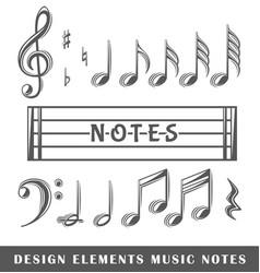 Piano keys and notes Royalty Free Vector Image