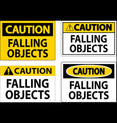 Attention sign falling objects Royalty Free Vector Image